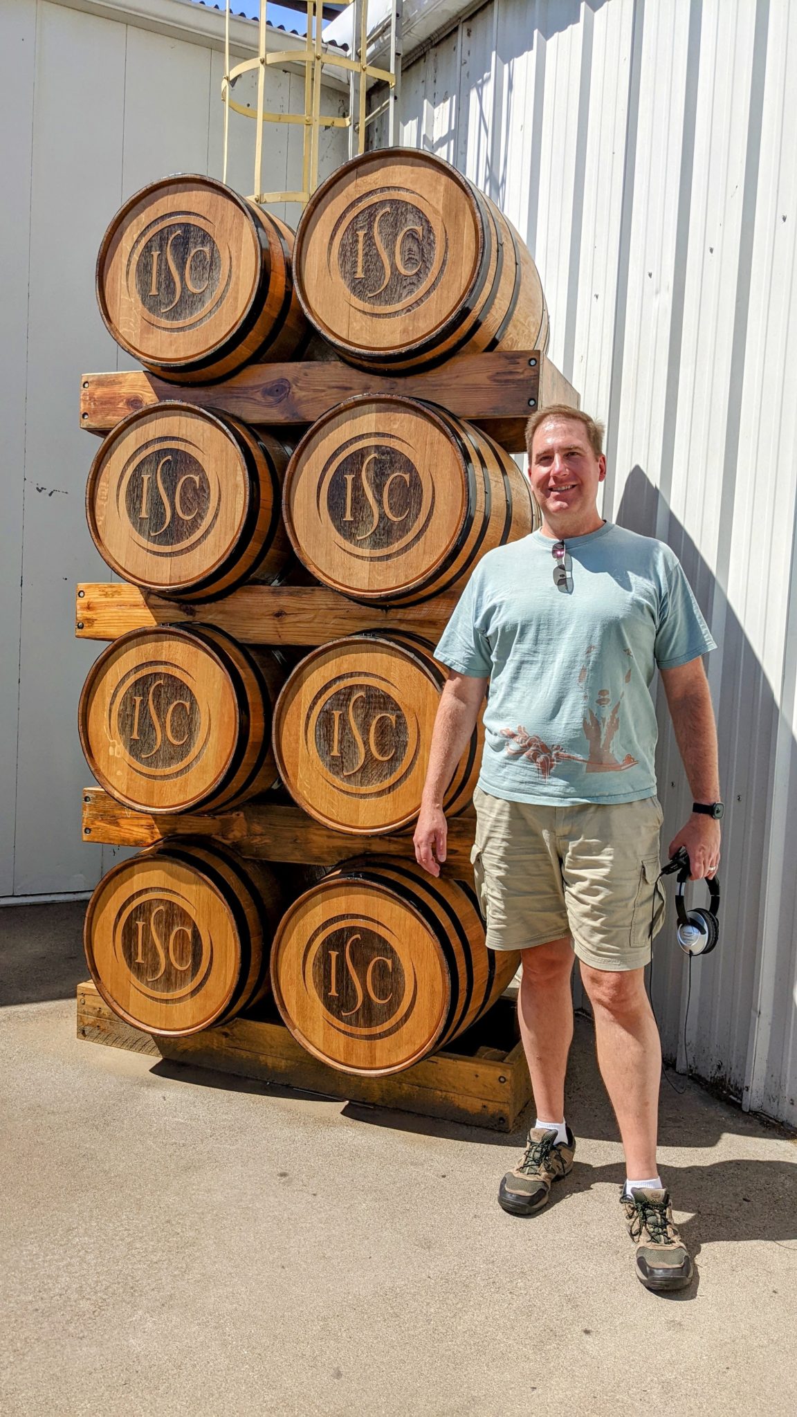 Rolling barrels at a tour of ISC’s Kentucky Cooperage - Wild Fermentations