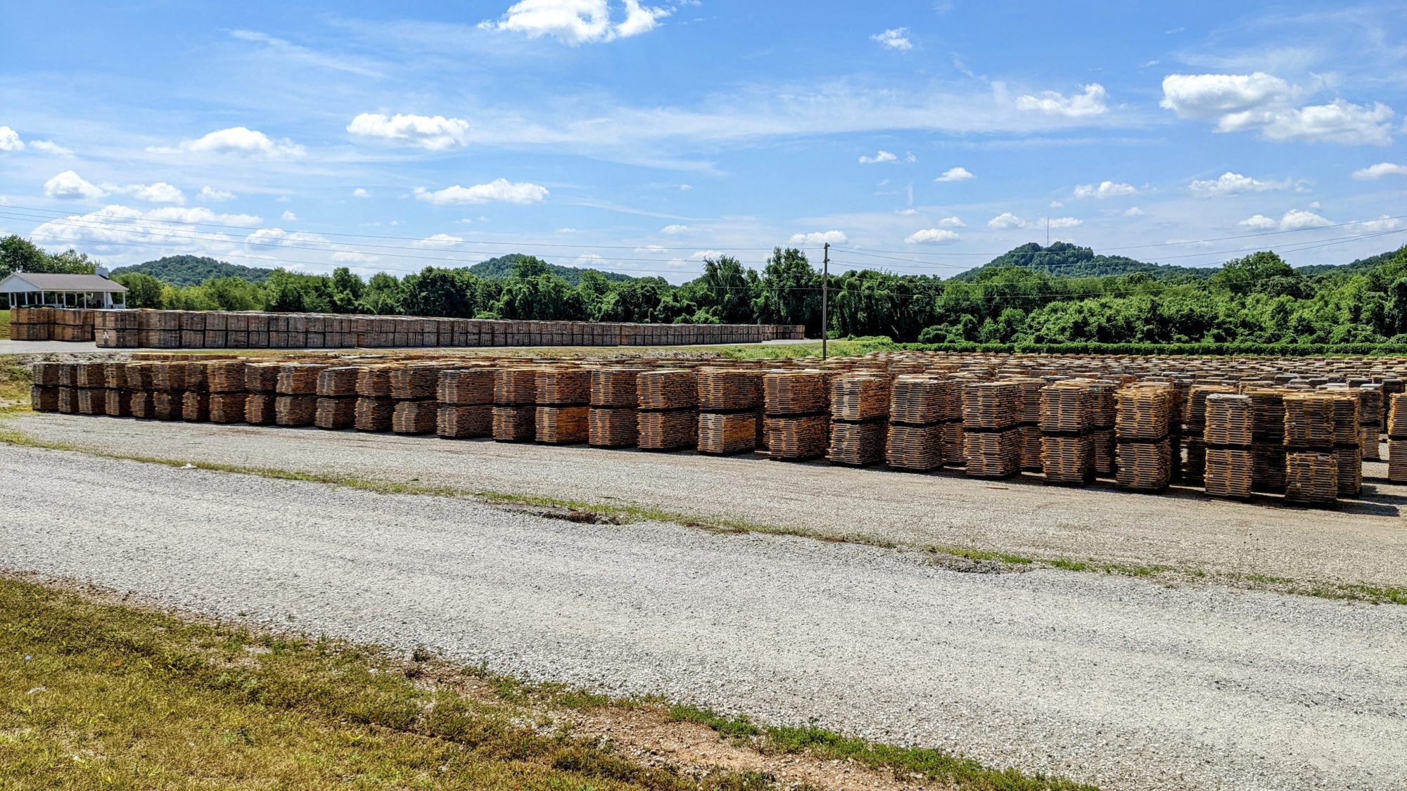 Rolling barrels at a tour of ISC’s Kentucky Cooperage - Wild Fermentations